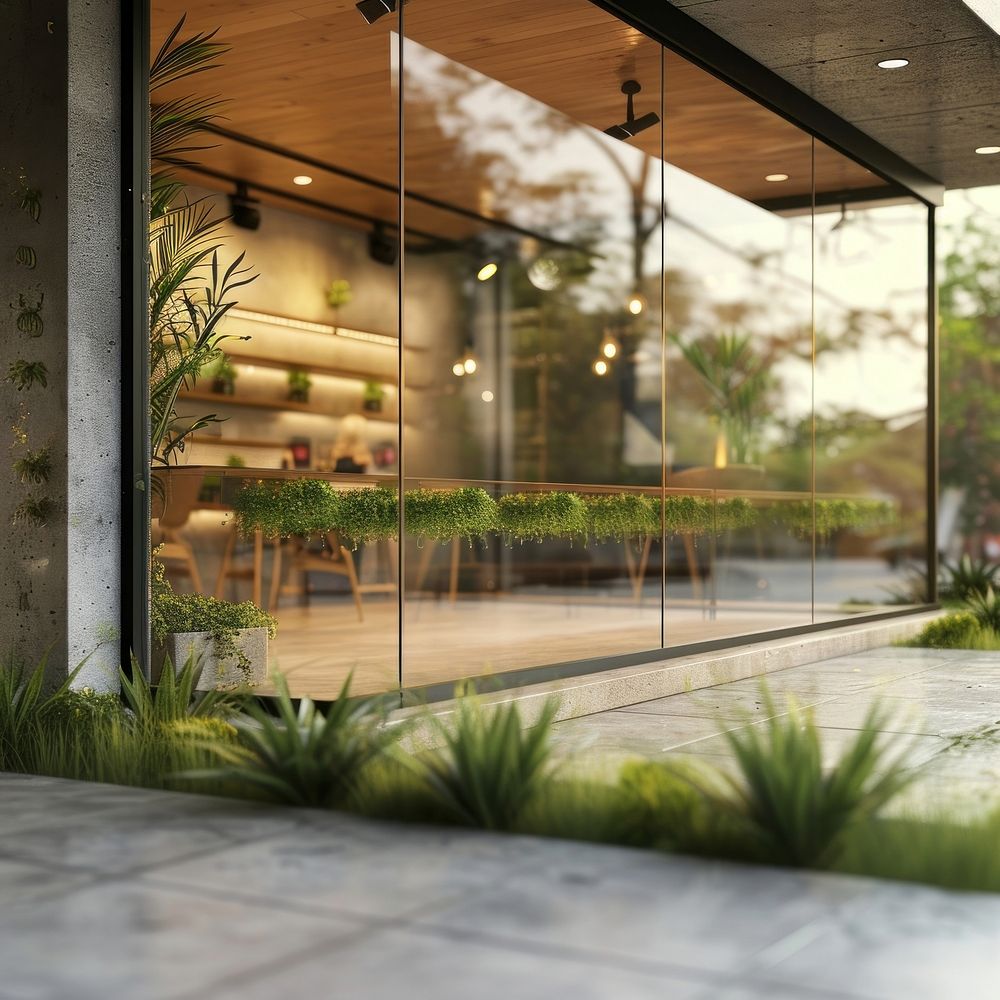Glass Window Shop Mockup architecture | Premium Photo - rawpixel