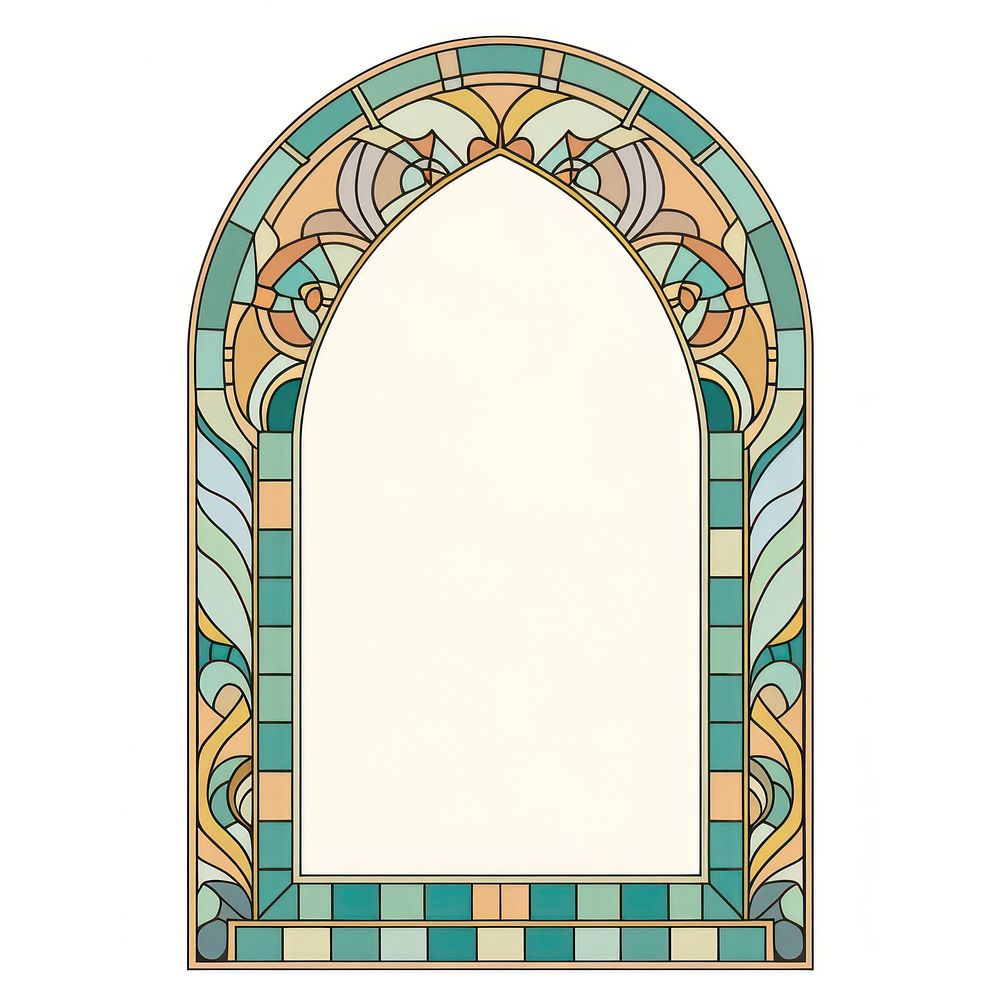 Arch art nouveau architecture mosaic | Free Photo Illustration - rawpixel