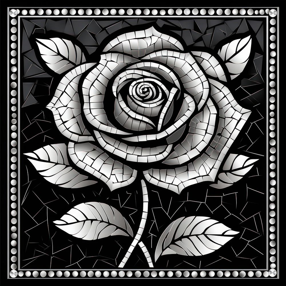 black rose frame art pattern | Free Photo Illustration - rawpixel