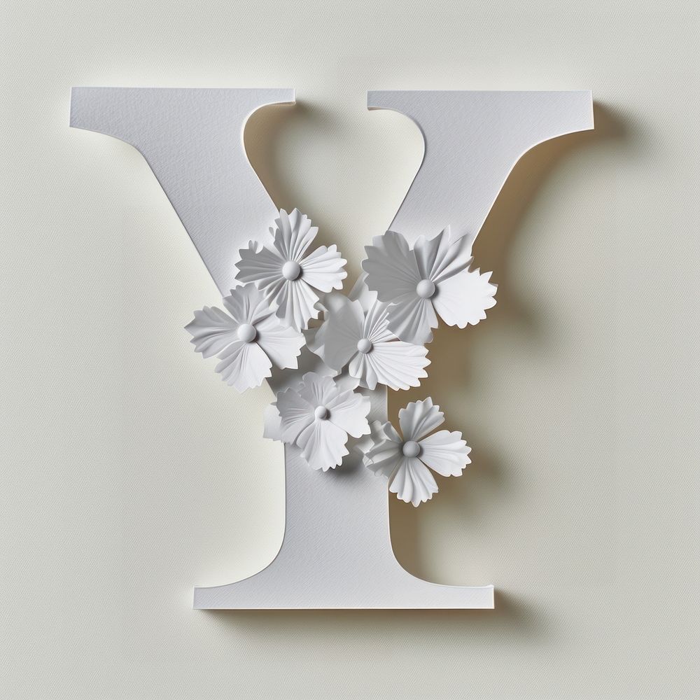 Letter Y font flower white | Free Photo - rawpixel