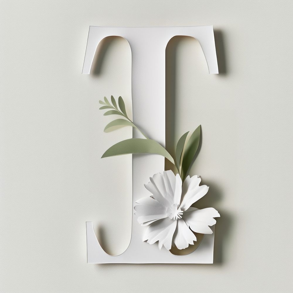 Letter I font flower white | Free Photo - rawpixel