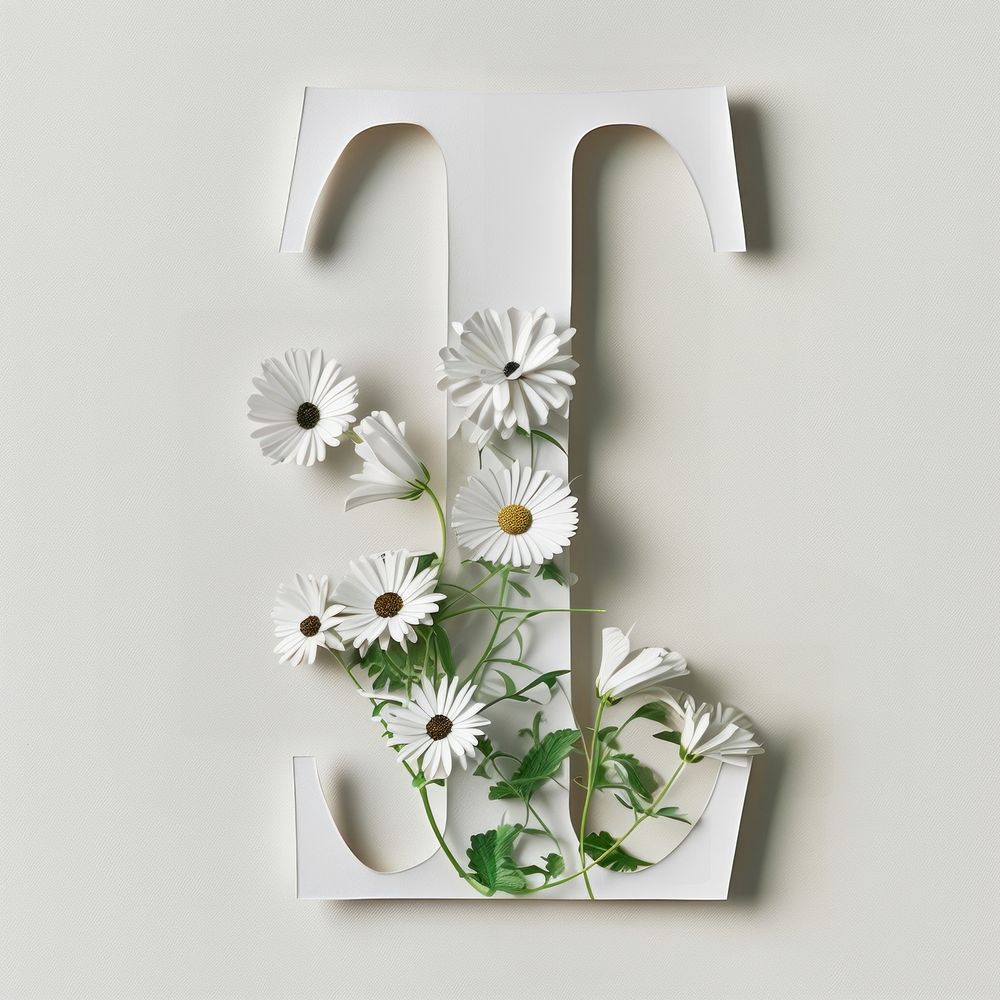 Letter I font flower plant | Free Photo - rawpixel