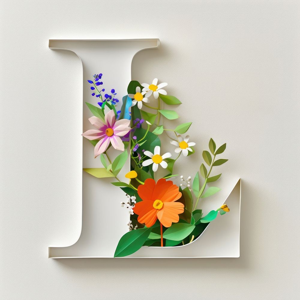 Letter L font flower plant | Free Photo - rawpixel