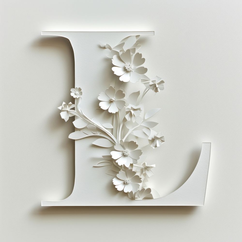 Letter L font white art | Free Photo - rawpixel