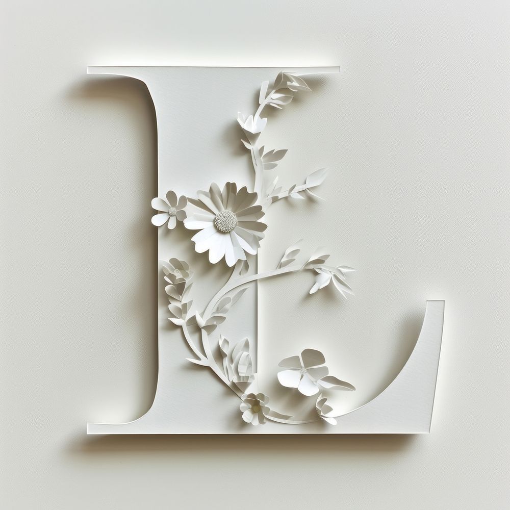 Letter L font white art | Free Photo - rawpixel