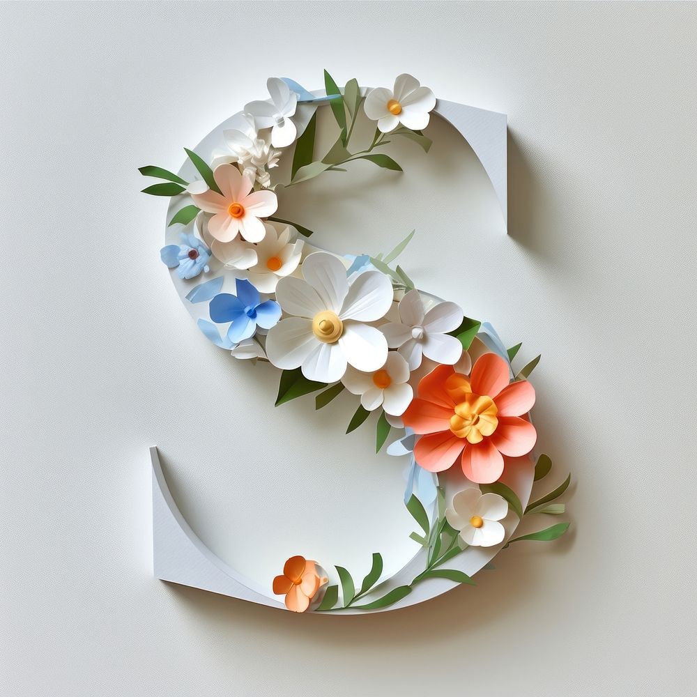 Letter S font flower plant | Free Photo - rawpixel