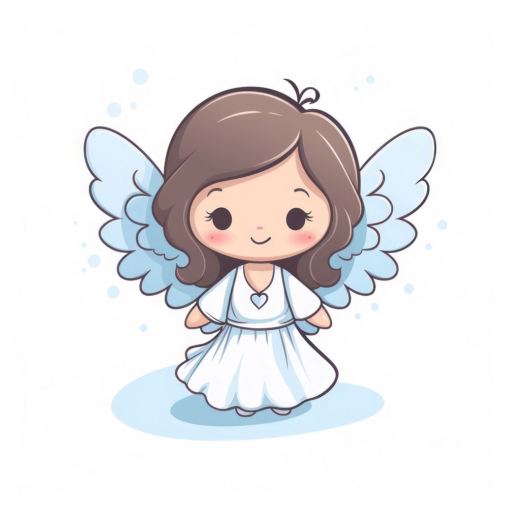 Cute little angel cartoon representation | Free Photo Illustration ...