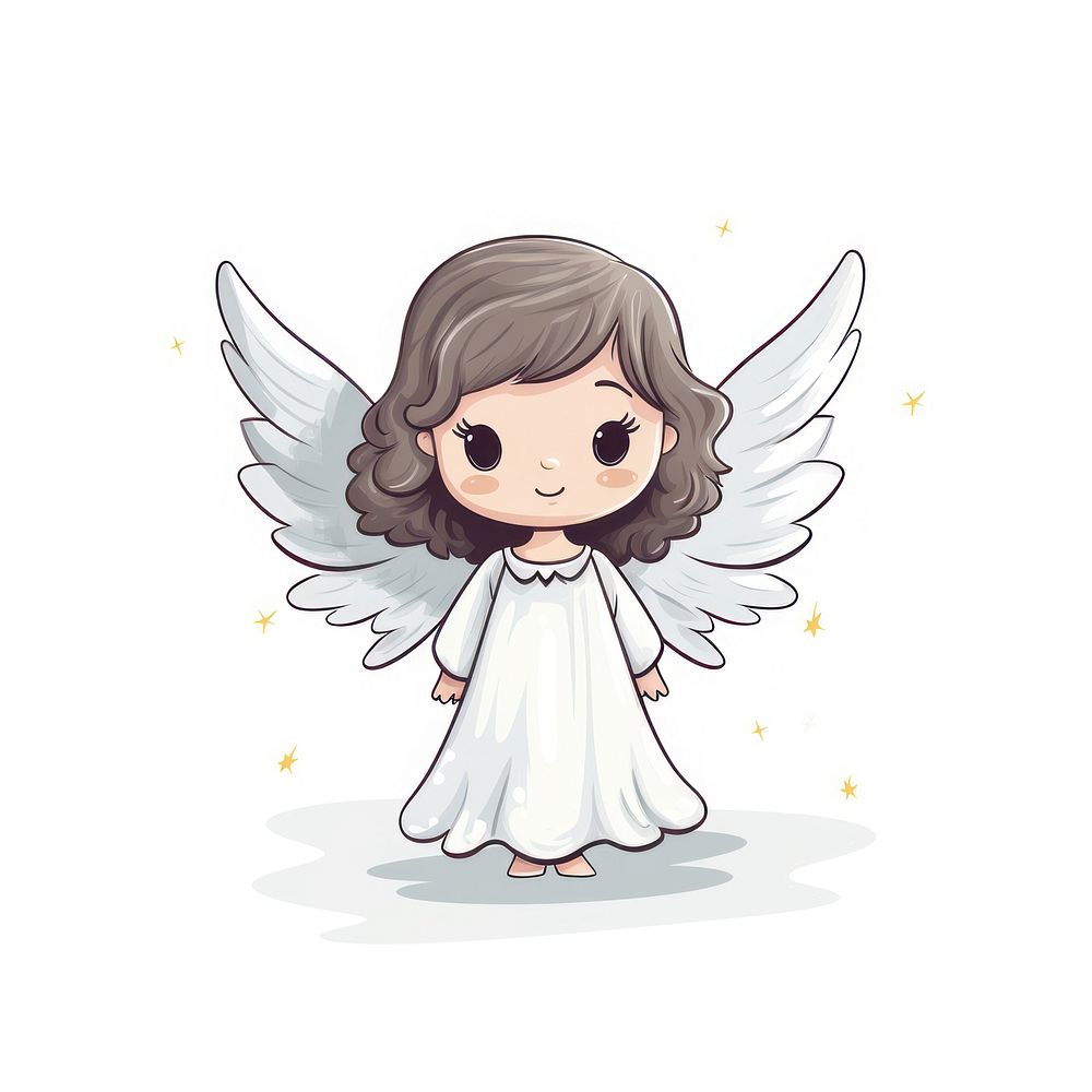 Cute little angel cartoon representation | Free Photo Illustration ...