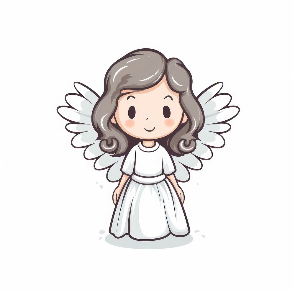 Cute little angel cartoon representation | Premium Photo Illustration ...