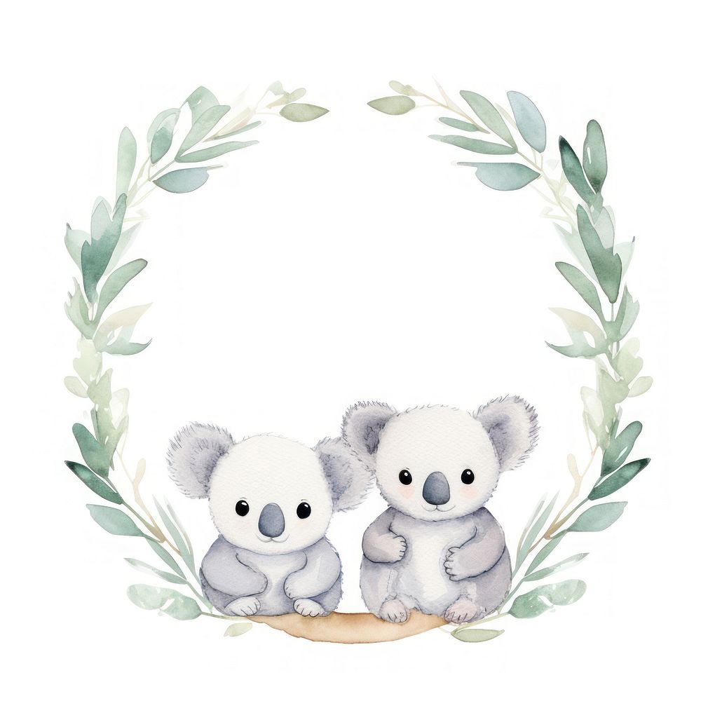 Baby koalas circle border mammal | Premium Photo Illustration - rawpixel
