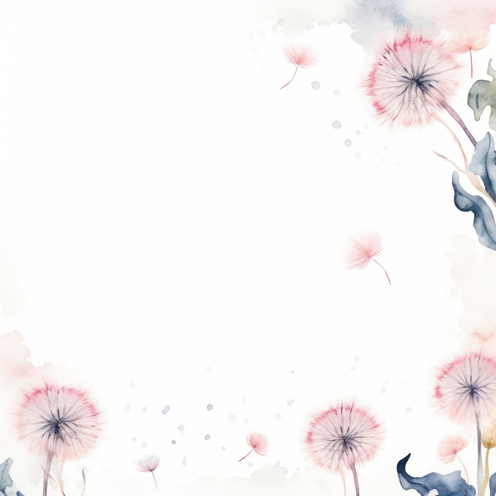 Dandelion border backgrounds flower plant. | Premium Photo Illustration ...