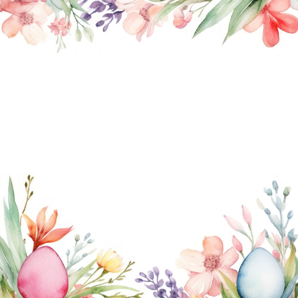 Easter border backgrounds pattern plant. | Premium Photo Illustration ...