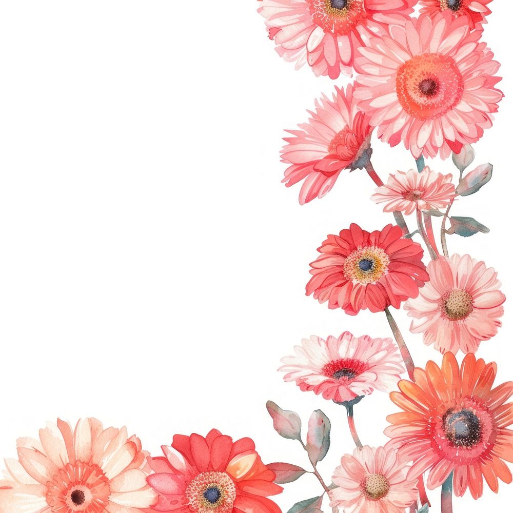 Gerbera border pattern flower petal. | Premium Photo Illustration ...