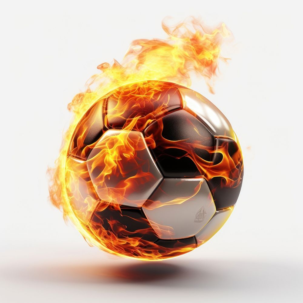 Football sphere sports flame. | Premium Photo Illustration - rawpixel