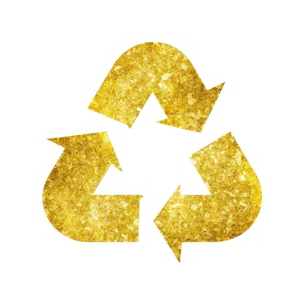 Yellow recycle icon shape white | Free Photo Illustration - rawpixel