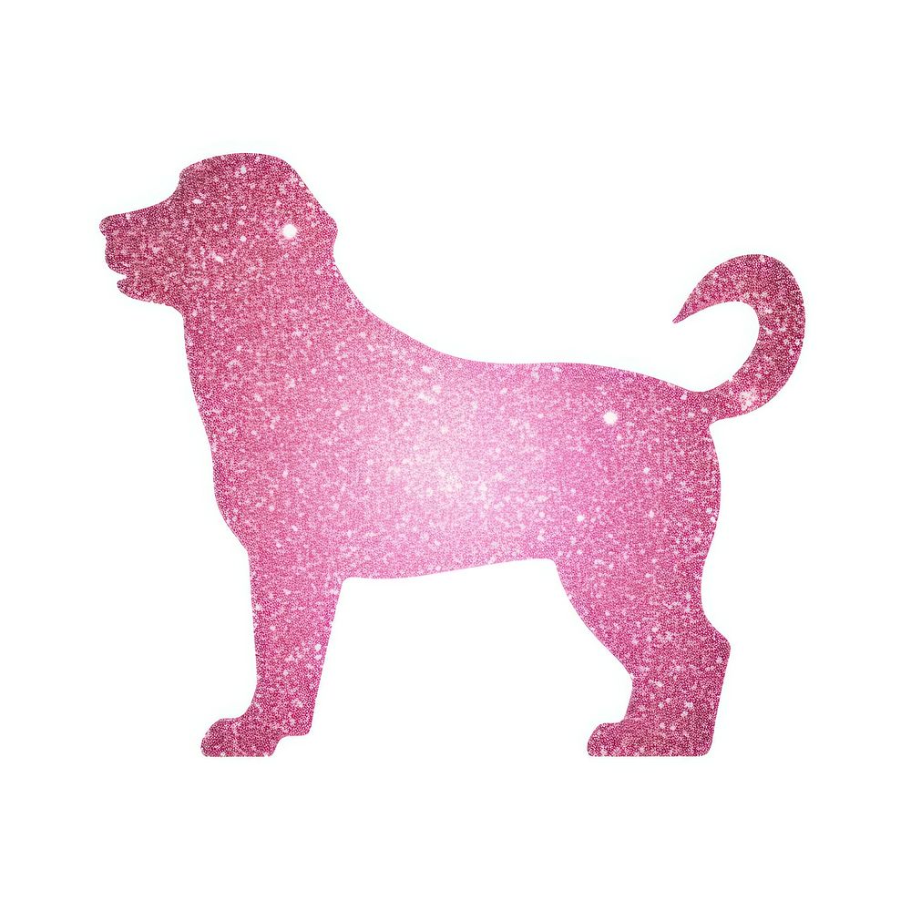 Pink dog icon glitter mammal | Free Photo Illustration - rawpixel