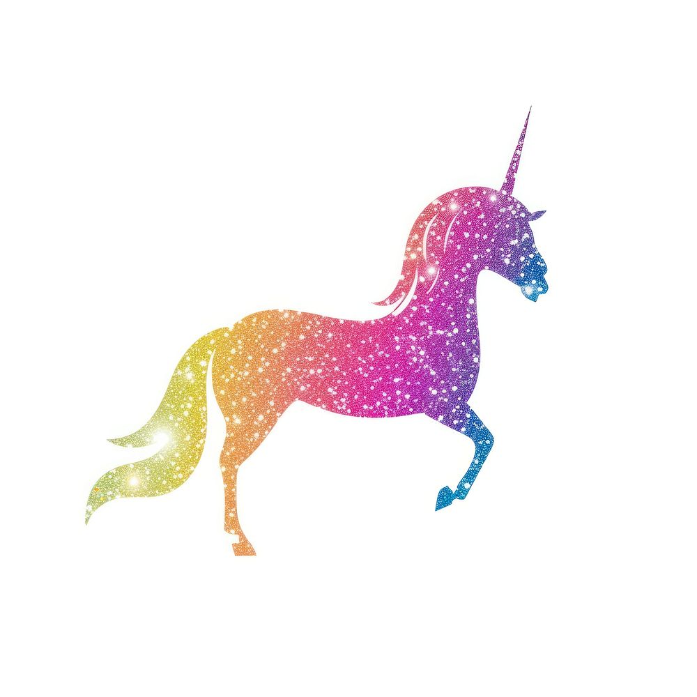 Rainbow unicorn icon animal mammal | Free Photo Illustration - rawpixel