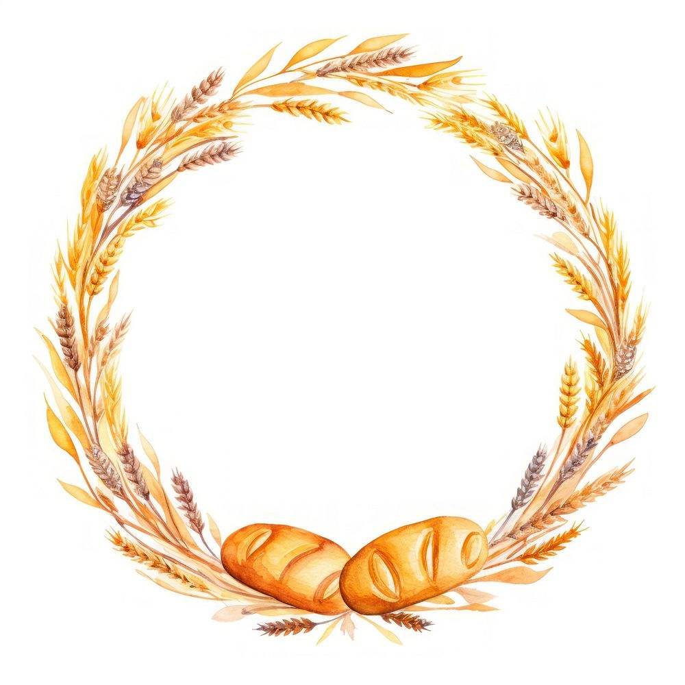 Bread border frame circle wheat | Premium Photo Illustration - rawpixel