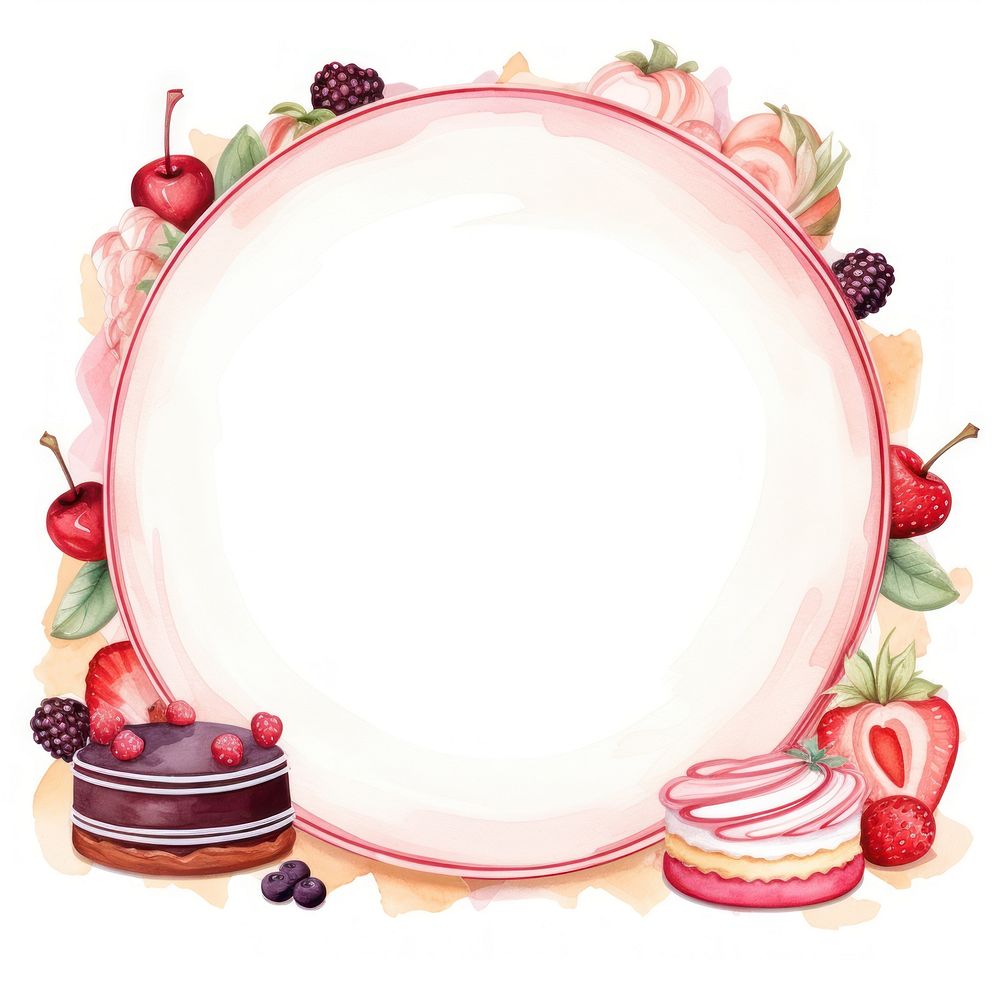 Dessert border frame circle berry | Free Photo Illustration - rawpixel