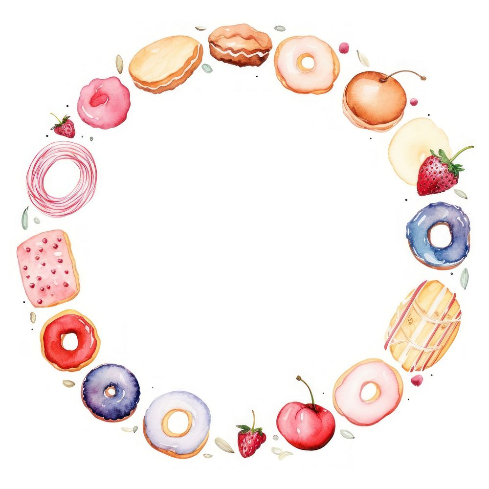 Dessert border frame circle food | Free Photo Illustration - rawpixel