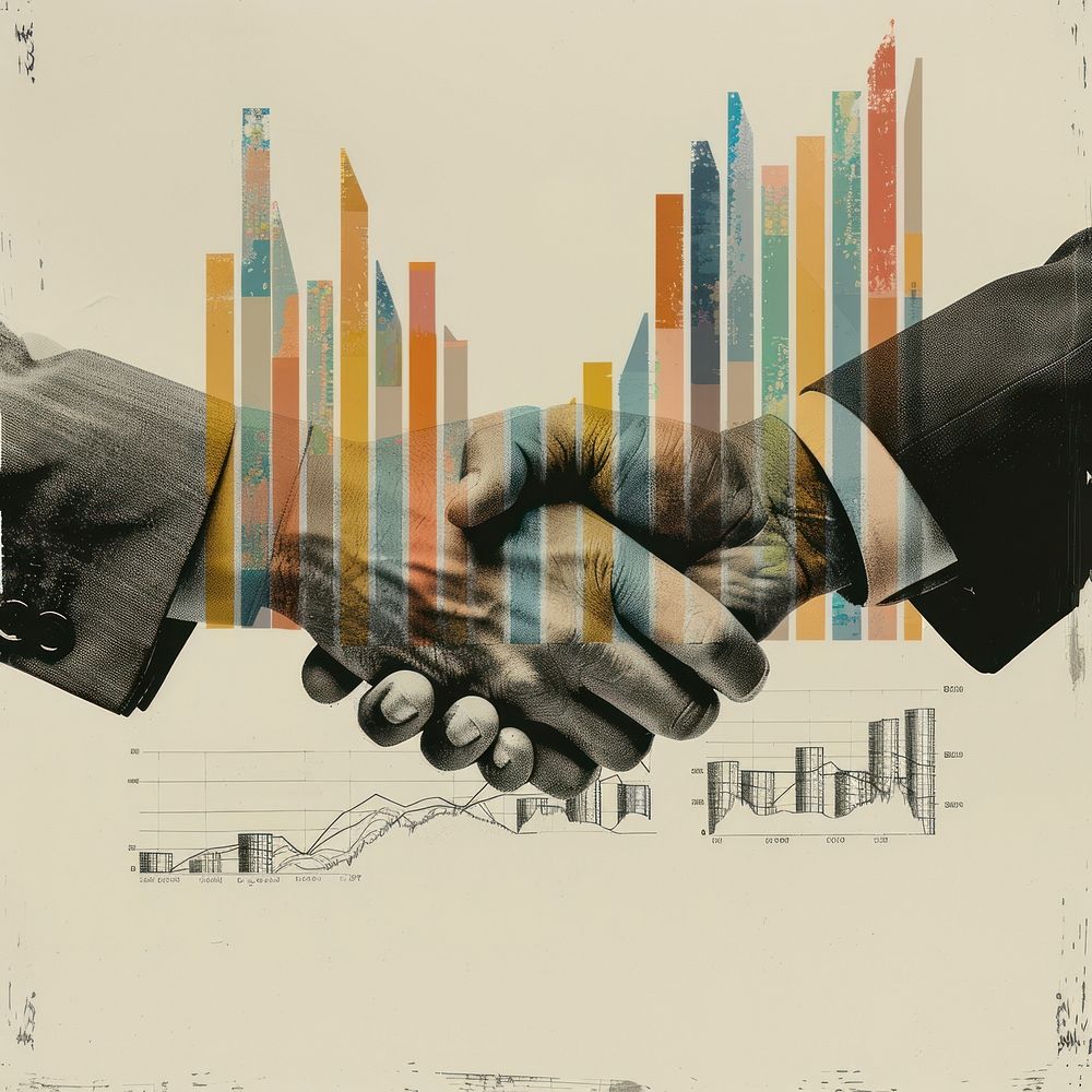Hand poster graph advertisement. | Free Photo Illustration - rawpixel