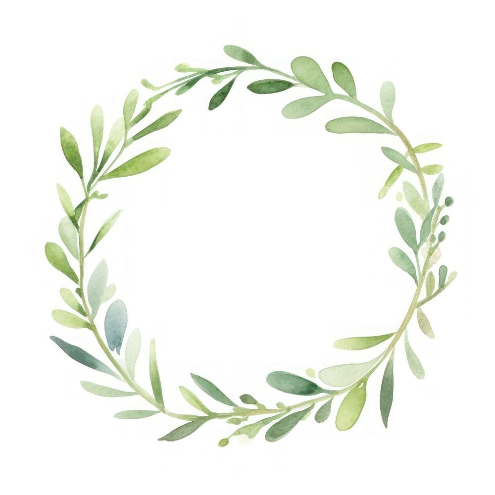 Olive circle border pattern wreath | Premium Photo Illustration - rawpixel