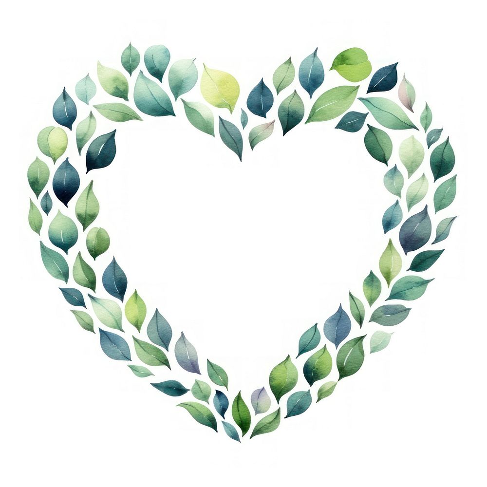 Leaves heart shaped border backgrounds | Free Photo Illustration - rawpixel