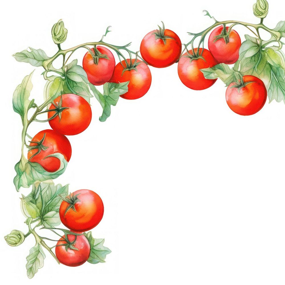 Tomato border vegetable plant food. | Premium Photo Illustration - rawpixel