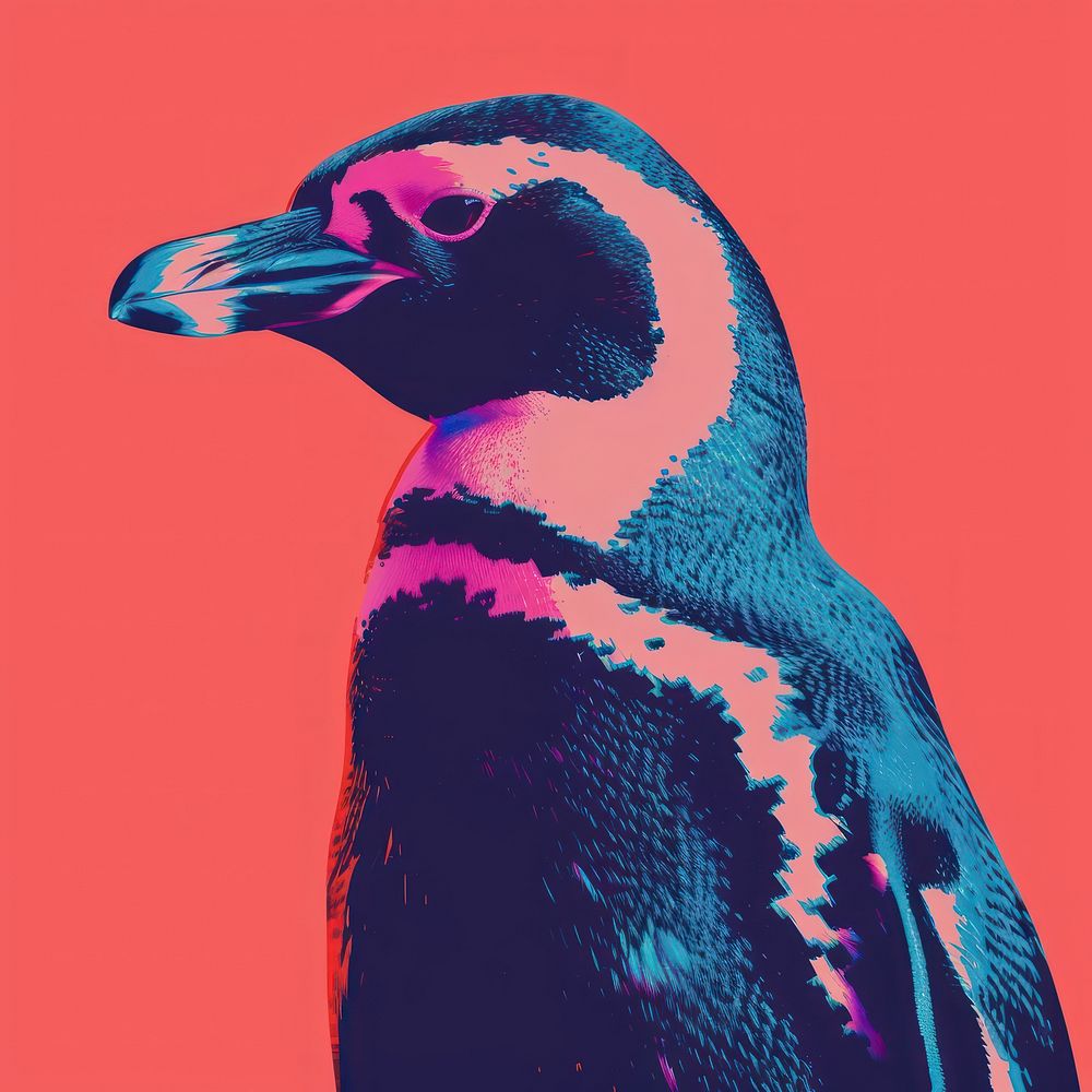 Y2k illustration penguin animal bird | Free Photo Illustration - rawpixel