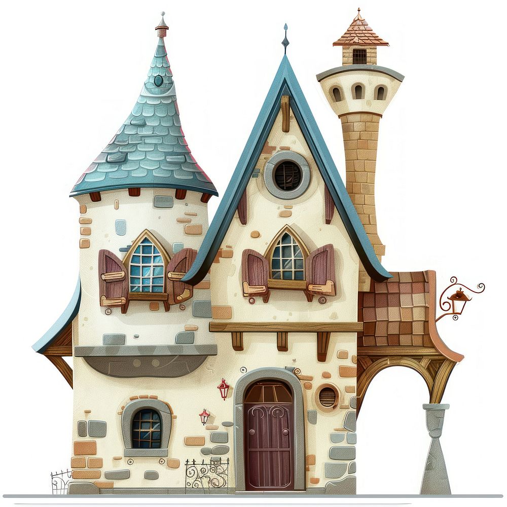 Cartoon Building house architecture building | Free Photo Illustration ...