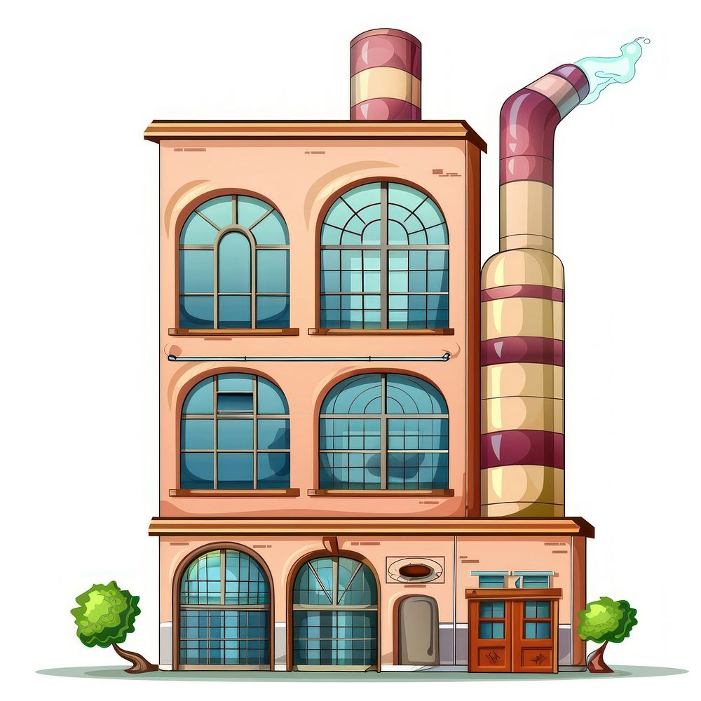 Cartoon Factory architecture building factory. | Free Photo ...