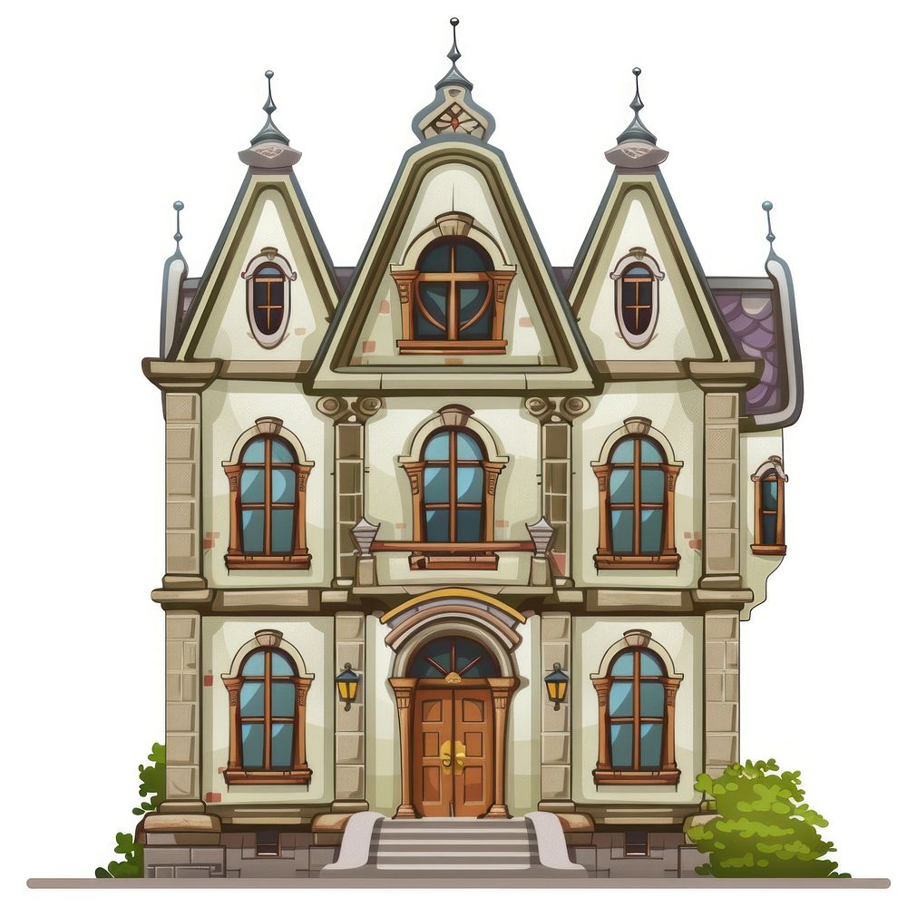 Cartoon Hall architecture building house | Free Photo Illustration ...