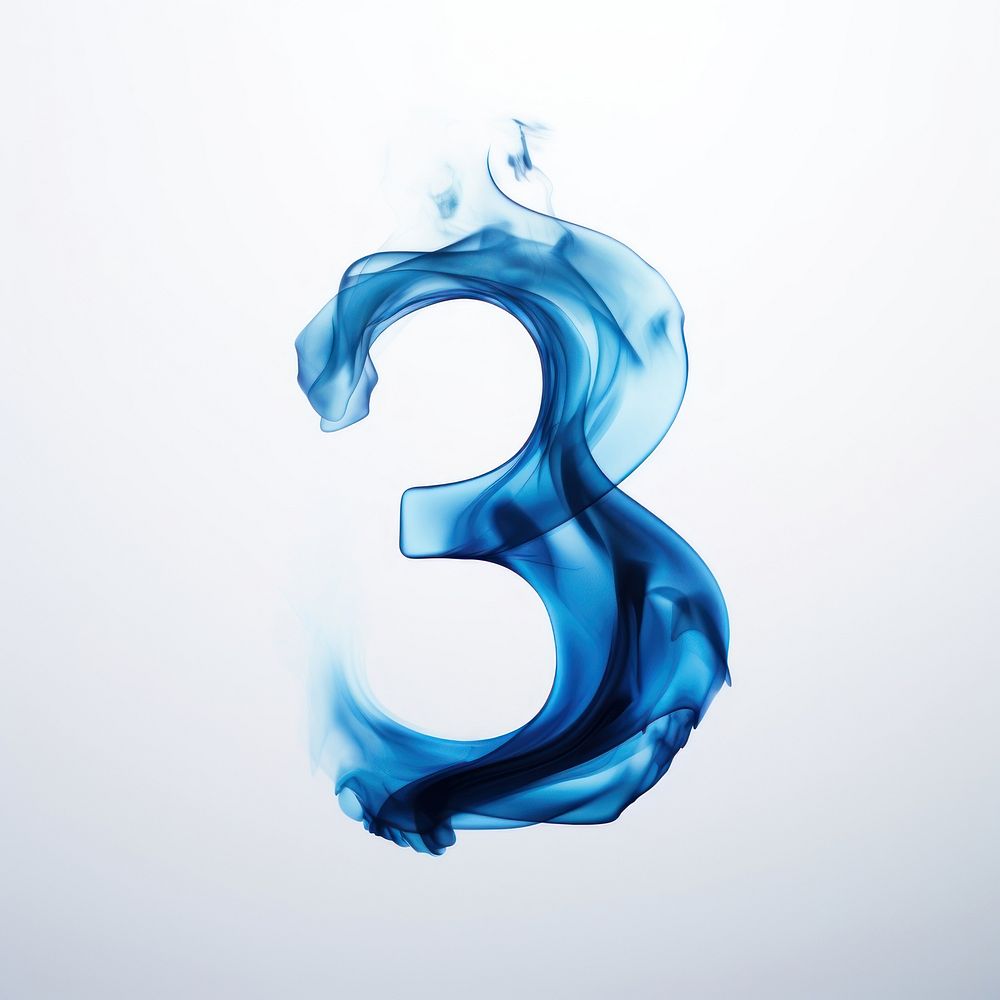 Blue flame letter number 3 | Free Photo - rawpixel