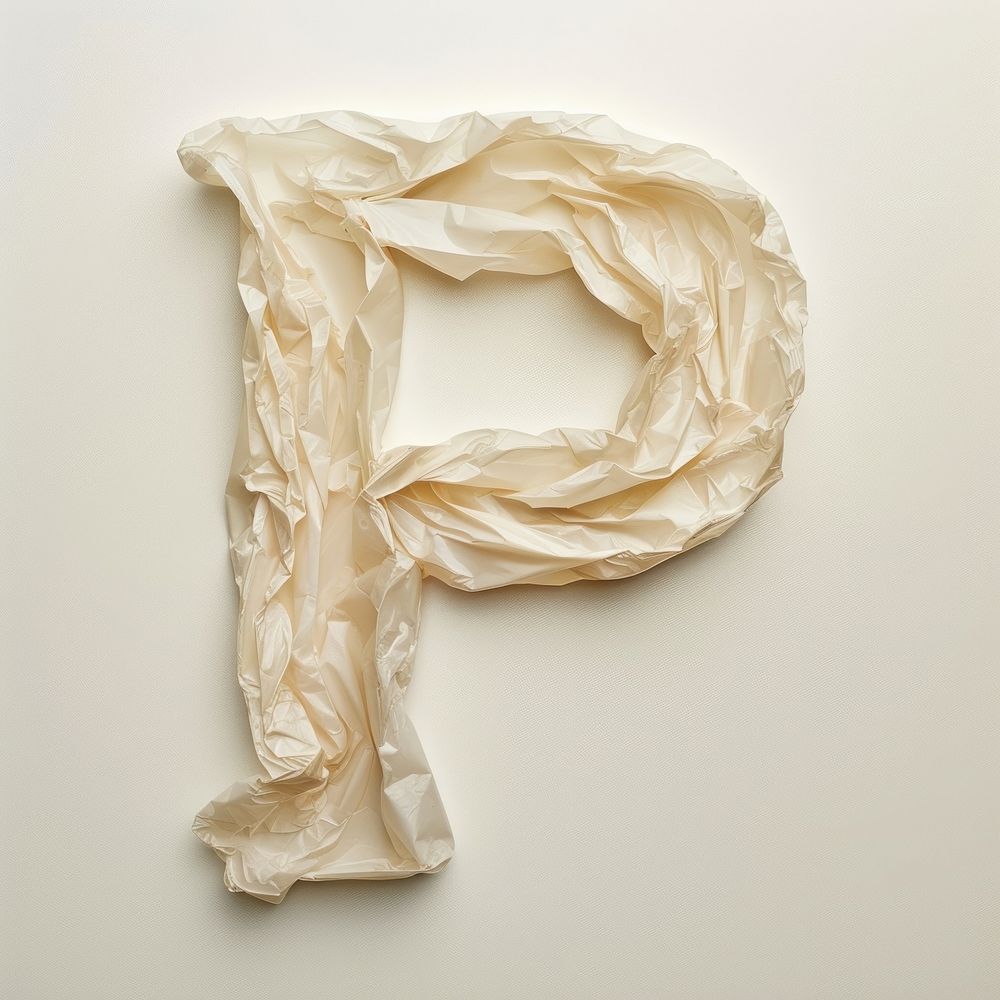 Plastic bag alphabet P white | Free Photo - rawpixel