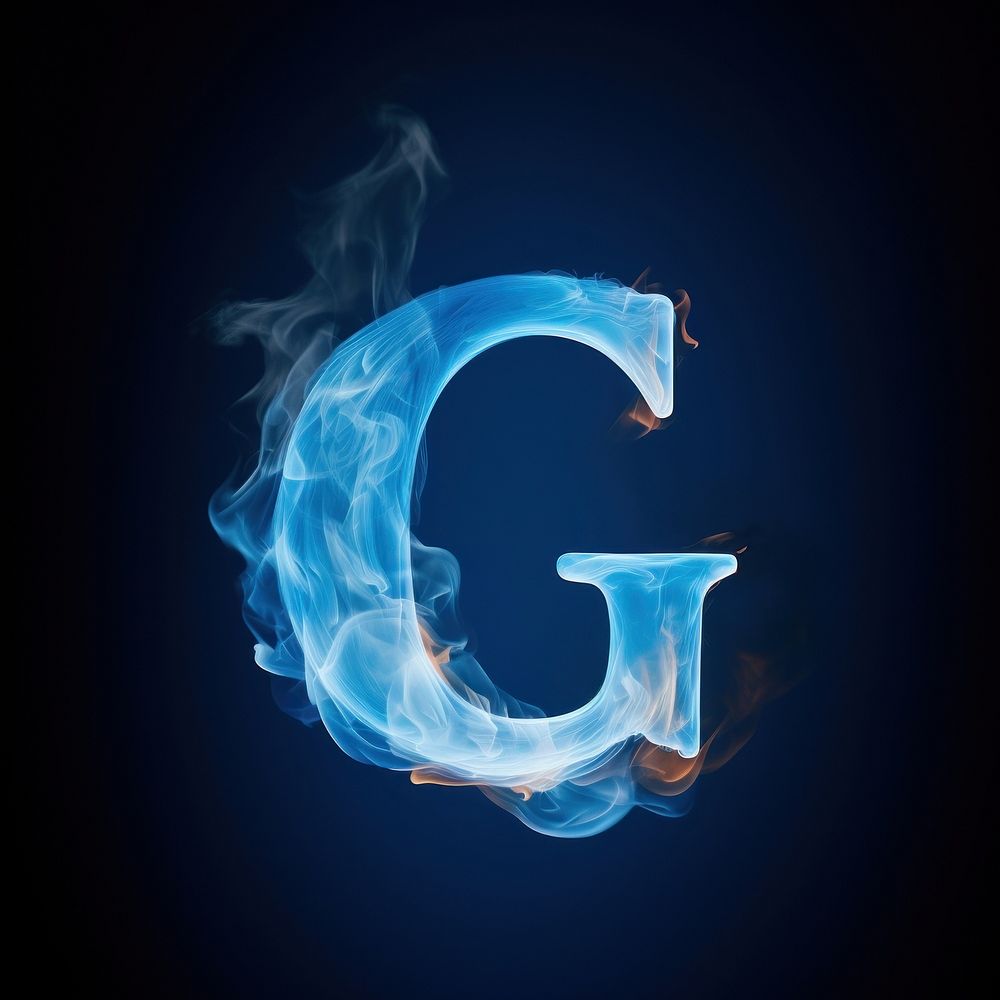 Blue flame letter G burning | Premium Photo Illustration - rawpixel