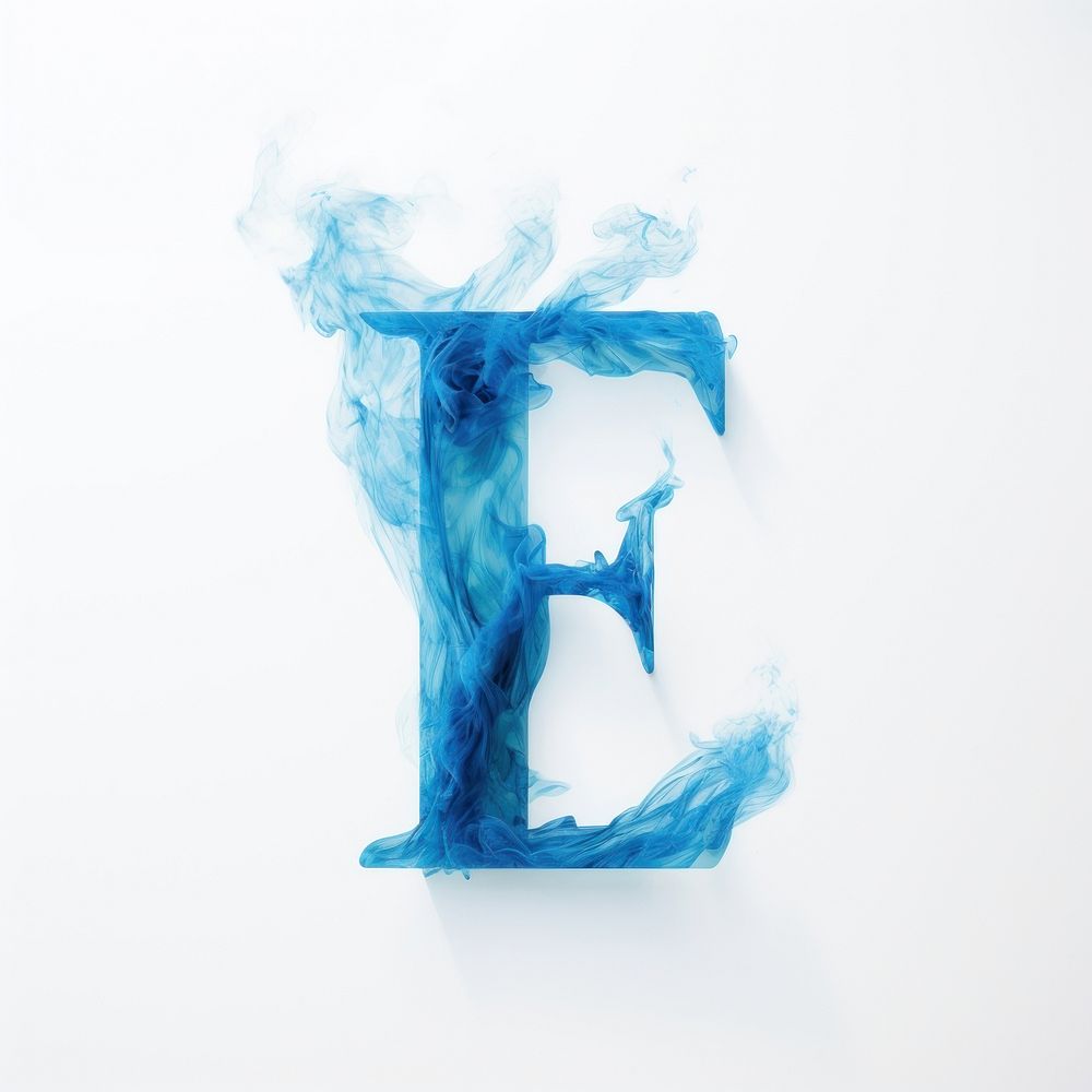 Blue flame letter E font | Premium Photo - rawpixel