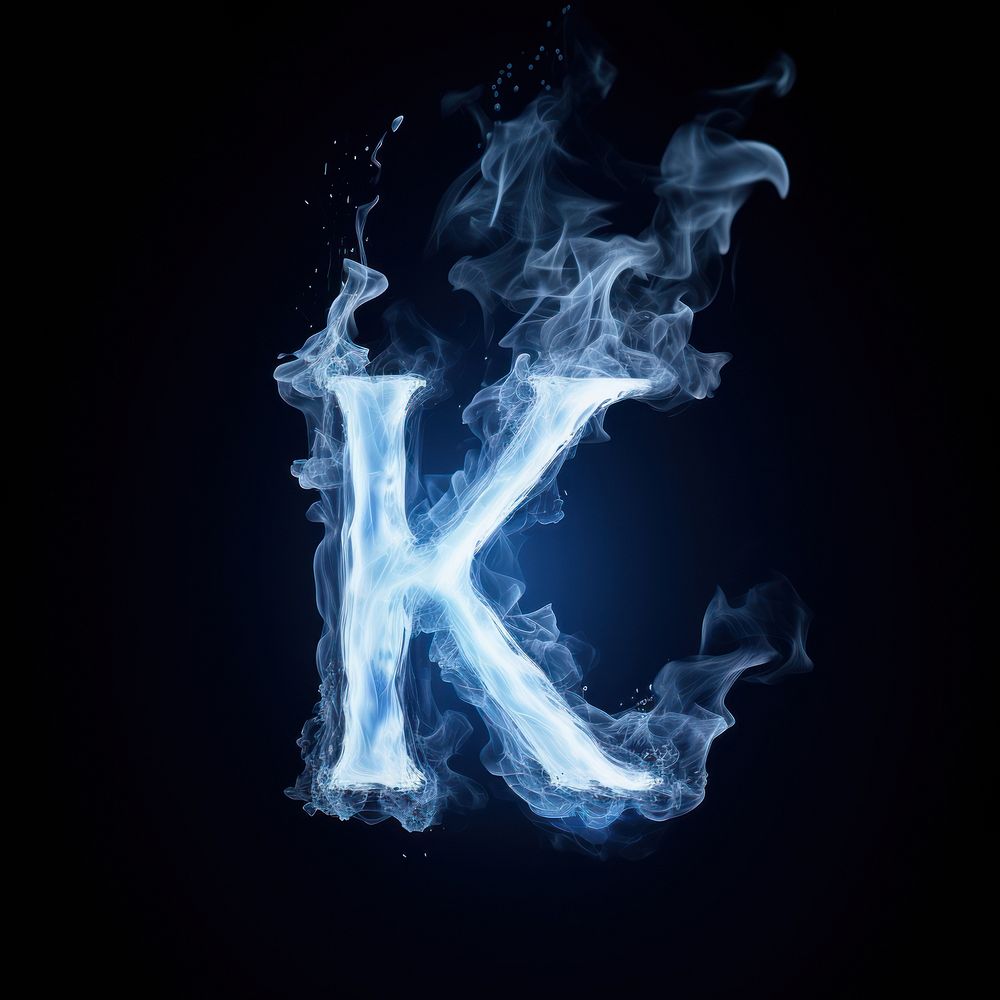 Blue flame letter K burning | Premium Photo Illustration - rawpixel