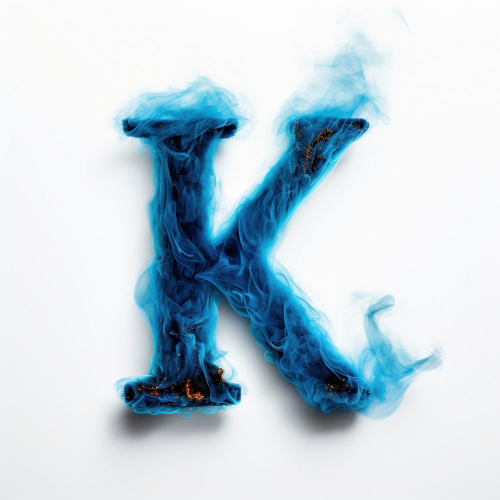 Blue flame letter K font | Free Photo Illustration - rawpixel