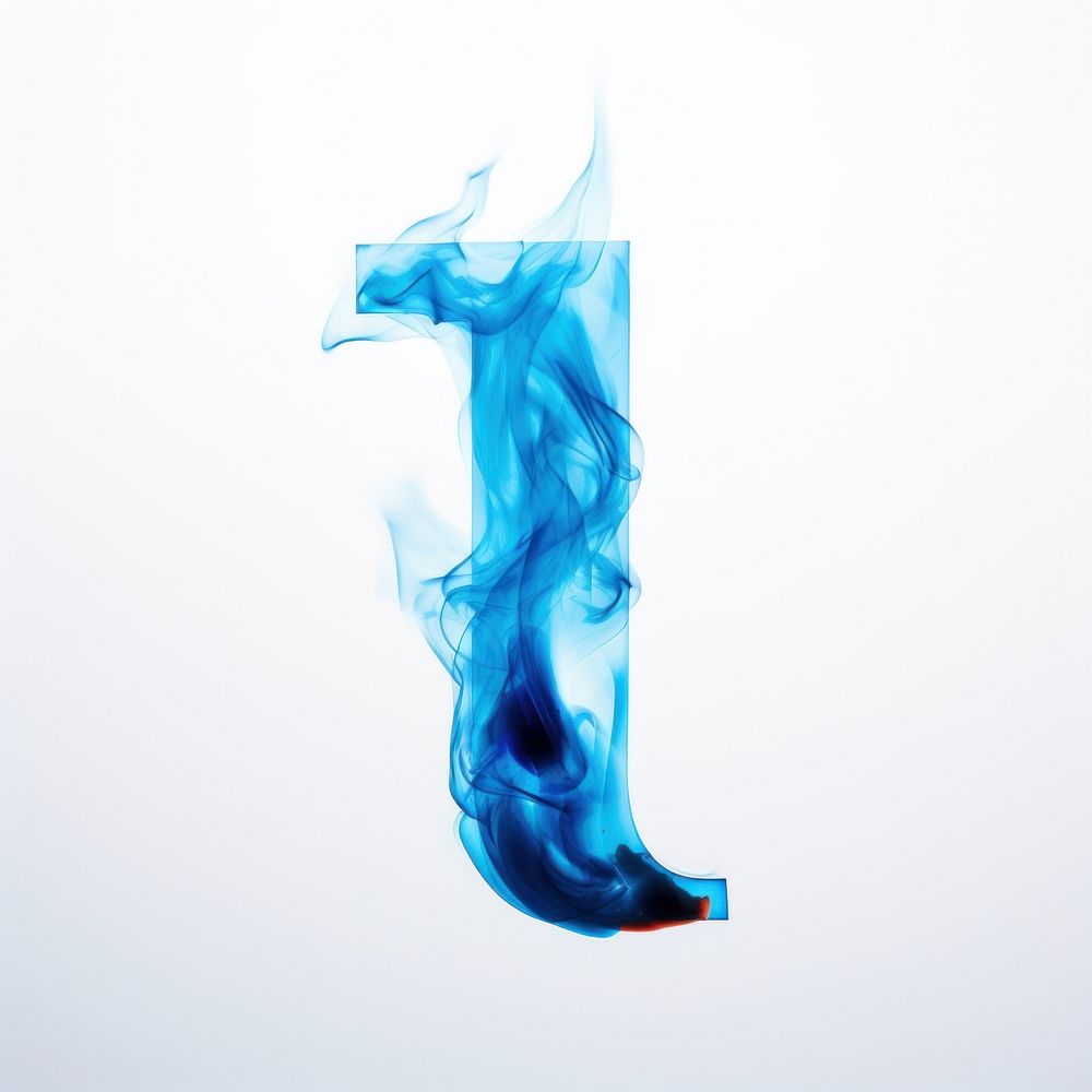 Blue flame letter I smoke | Premium Photo Illustration - rawpixel