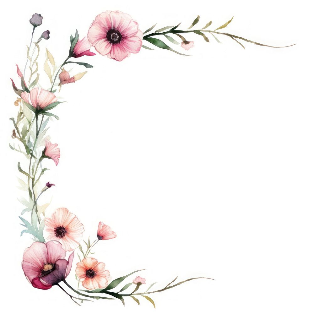 Funeral border watercolor flower wreath | Free Photo Illustration ...