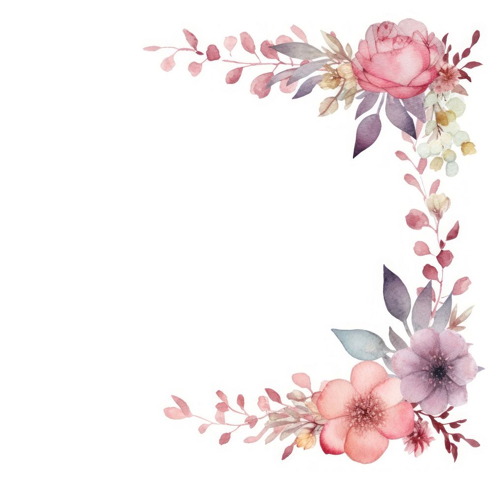 Funeral border watercolor pattern flower | Premium Photo Illustration ...