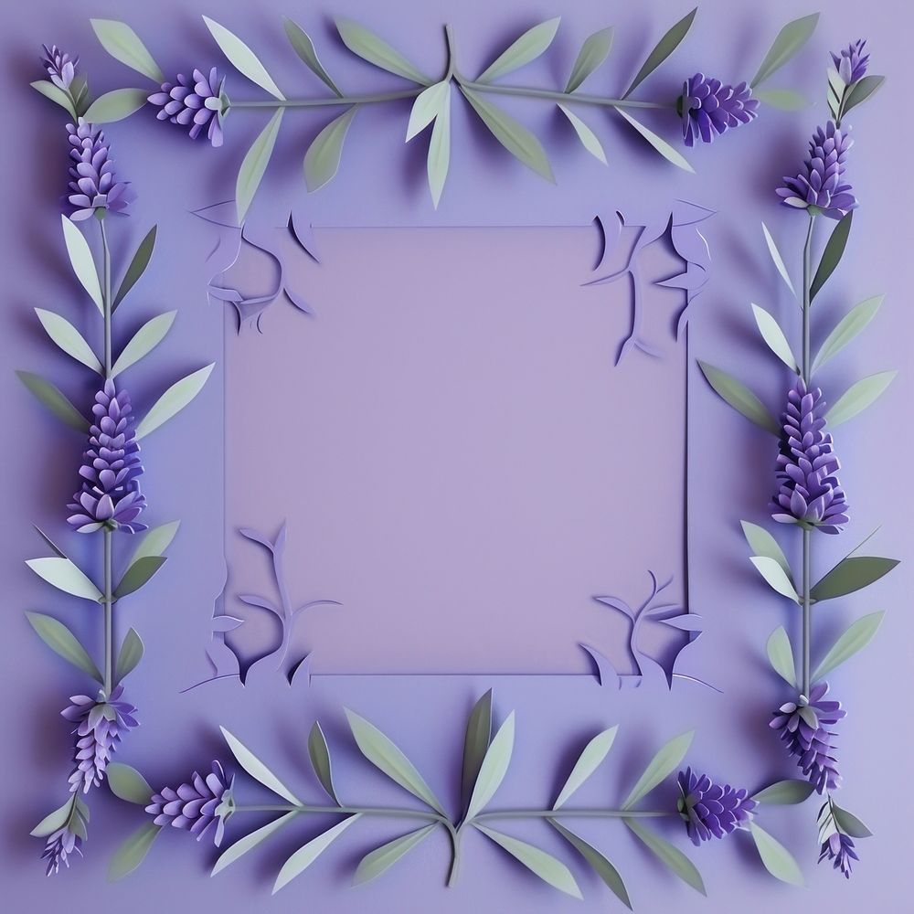 Lavender square border backgrounds flower | Free Photo - rawpixel