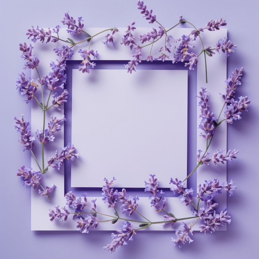 Lavender square border flower purple | Free Photo - rawpixel
