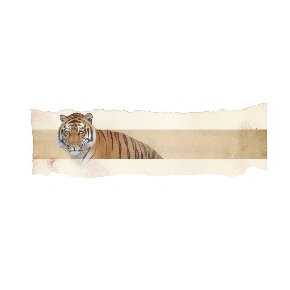 Tape stuck tiger wildlife animal | Free Photo Illustration - rawpixel