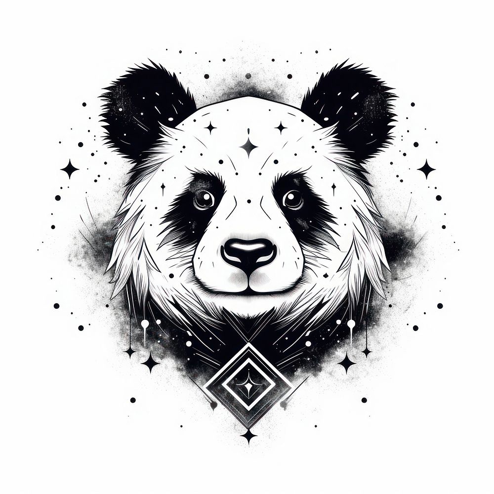 Panda drawing mammal sketch. | Free Photo Illustration - rawpixel