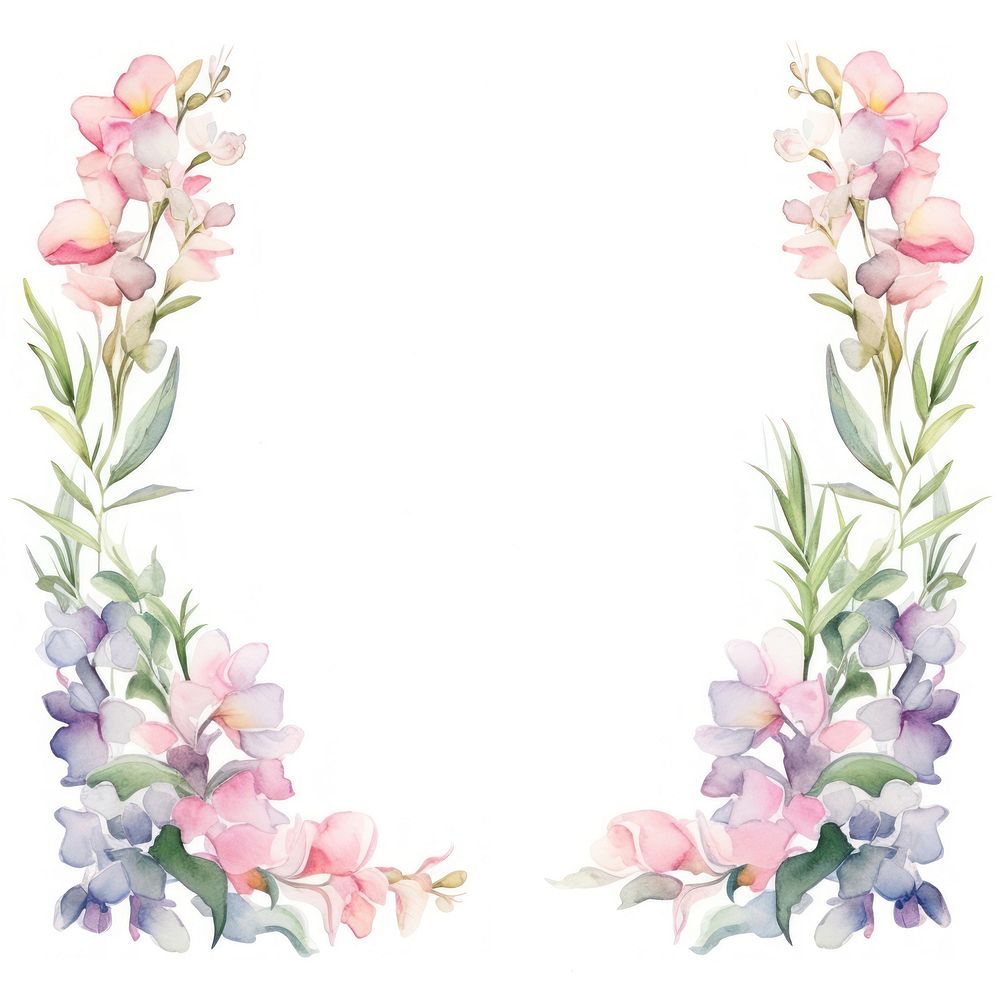 Snapdragon border watercolor pattern flower | Premium Photo ...