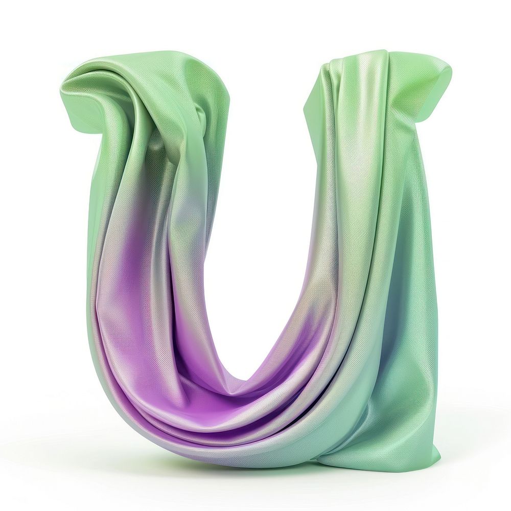 Letter U purple green font. | Free Photo Illustration - rawpixel