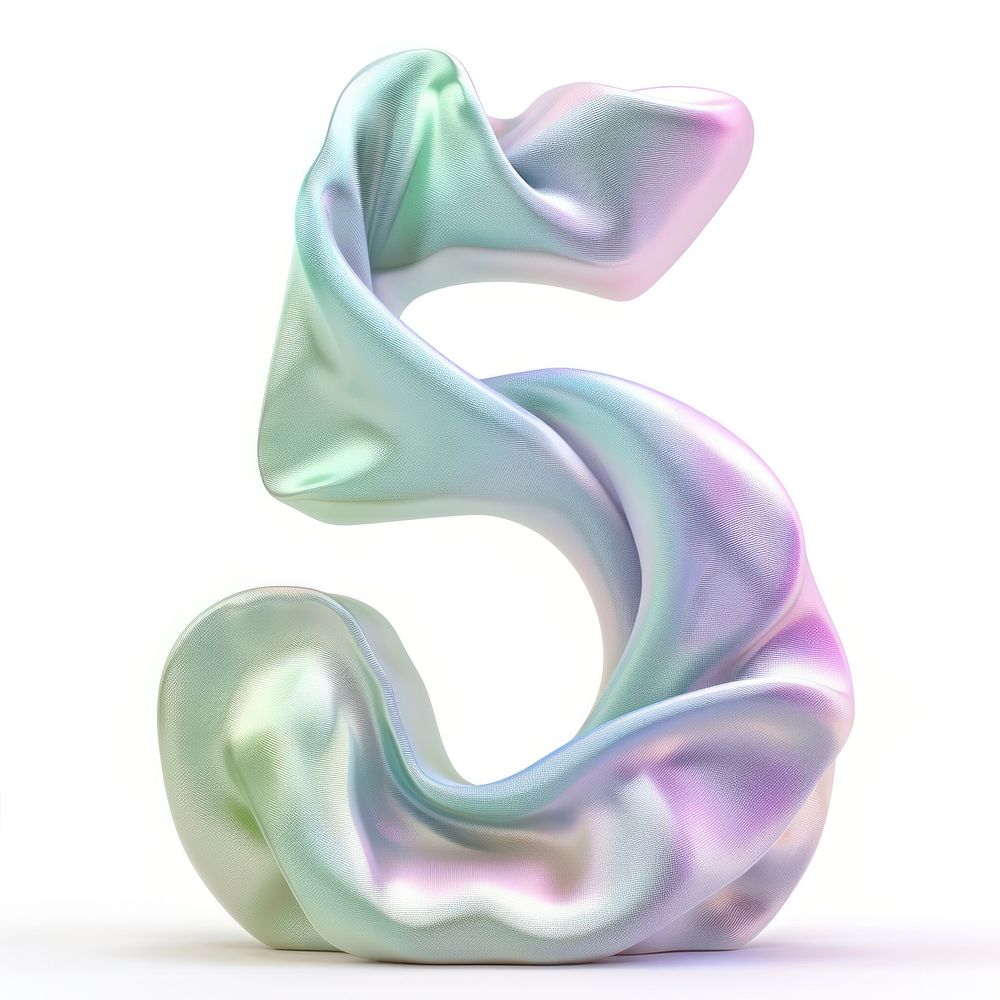 Number 5 abstract purple shape. | Free Photo Illustration - rawpixel