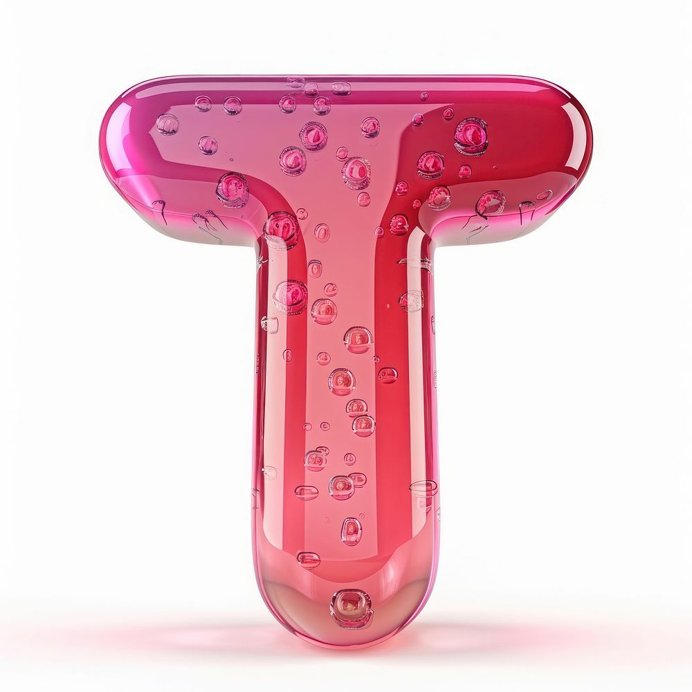 Letter T pink red white | Premium Photo Illustration - rawpixel