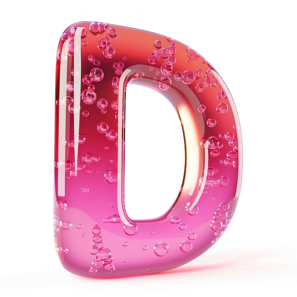 Letter D pink red white | Premium Photo Illustration - rawpixel